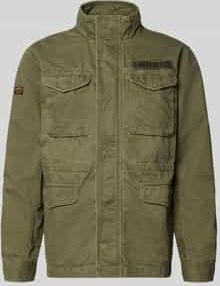 Superdry Military Jacket mit Pattentaschen und Label-Patches