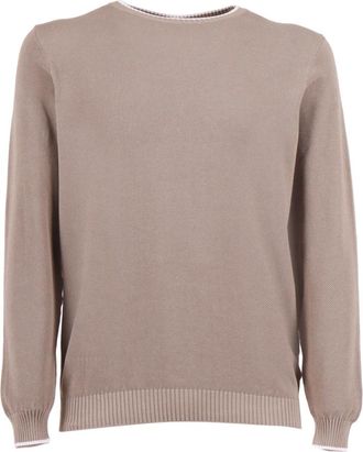Fedeli Homme, Pulls, Beige, Taille: XL Maglia Girocollo
