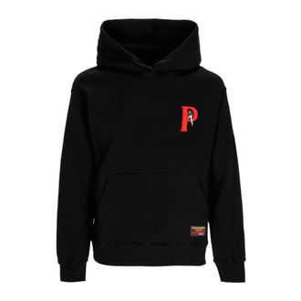 PROPAGANDA Schwarzer Crime Hoodie mit K&auml;ngurutasche - - Sweatshirts & Hoodies - Herren - Schwarzk - S