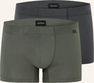 Hanro 2er-Pack Boxershorts Cotton Essentials gruen