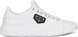 Philipp Plein Low-Top Sneaker - Lo-top Iconic Plein Logo Sneakers - Gr. 43 (EU) - in Wei&szlig; - f&uuml;r Damen
