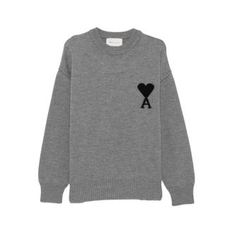Ami Ami de Coeur Rundhals-Pullover - - Knitwear - Herren - Grau - L