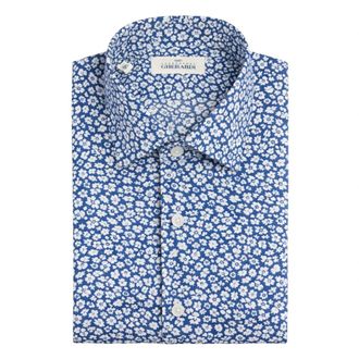 Alessandro Gherardi 7656 620 Fiori - - Shirts - Herren - Blau - 3XL