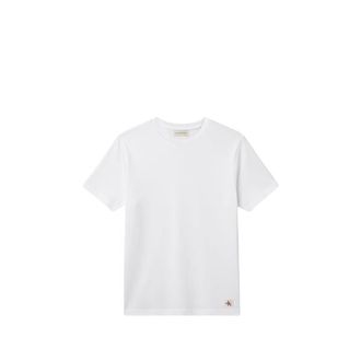Calvin Klein T-shirt uni &agrave; col rond en coton m&eacute;lang&eacute;