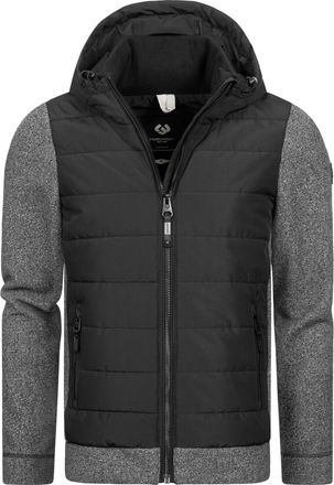 Ragwear Herren Übergangsjacke leichte Steppjacke kurz mit weichen Ärmeln und Kapuze Doryan Mel YOUMODO Black Gr. XL