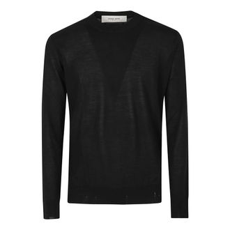 Golden Goose Regular Knit Crew Neck Merino - - Knitwear - Herren - Schwarzk - S