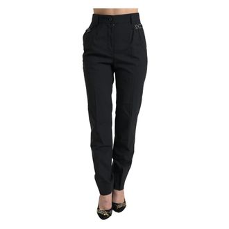 Dolce & Gabbana Tapered Pants - - Trousers - Damen - Schwarzk - XS