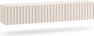 Selsey TV Schrank Lowboard Board Sideboard Fernsehtisch Fernsehschrank 170 cm Mit Gerillten Fronten Soft Close Hängend Hellbeige Derriva
