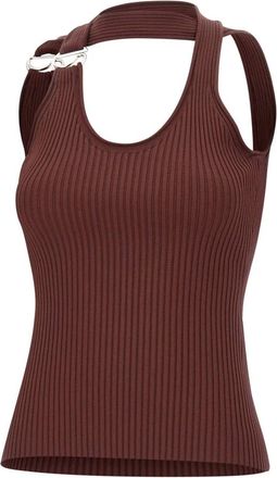 Coperni Femme, Tops, Brun, Taille: 38 FR Hauts sans manches