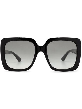 Gucci Sonnenbrille mit Oversized-Gestell - Schwarz