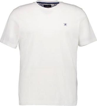 Hackett Herren T-Shirt weiß Baumwolle-Leinen