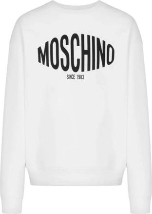 Moschino Homme, Sweatshirts et sweats &agrave; capuche, Blanc, Taille: M maglieria e felpe poliestere