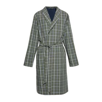 Hanro Nacht Und Tag Baumwoll-Schalkragen-Bademantel - - Nightwear & Lounge - Herren - Gr&uuml;n - M