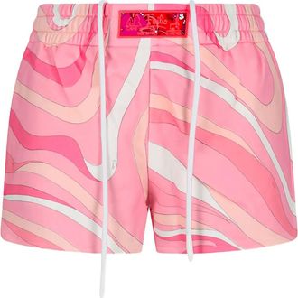 Pucci short en maille à imprimé spirale - Rose