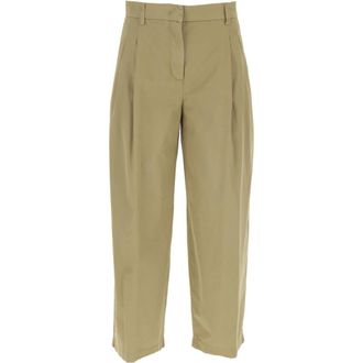 Aspesi Beige Cargo Cropped Wide Leg Hosen - - Trousers - Damen - Beige - XS