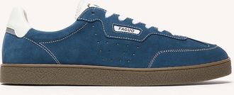 Faguo Baskets en cuir su&egrave;de bleu et &eacute;cru