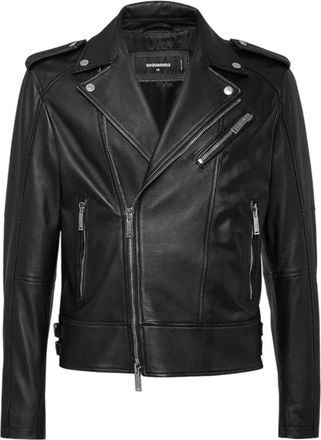 Dsquared2 Homme, Vestes, Noir, Taille: XL Kiodo Leather Jacket