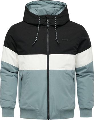 Ragwear Winterjacke Jinig Warm YOUMODO Gef&uuml;tterte Herren Colourblocking Bomberjacke mit Kapuze