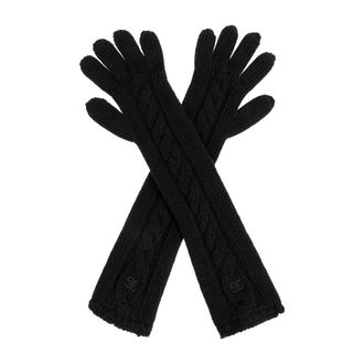 Dolce & Gabbana Femme, Accessoires, Noir, Taille: S Gants longs en laine