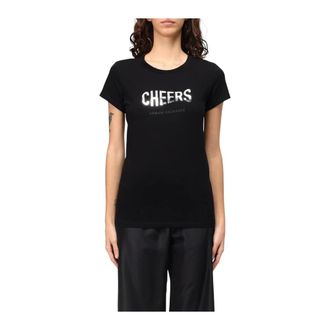 A|X Armani Exchange Femme, Tops, Noir, Taille: 36 FR T-shirt graphique d&eacute;contract&eacute;