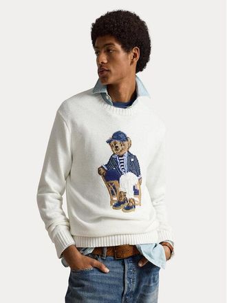 Polo Ralph Lauren Pullover 710B19758001 Wei&szlig; Regular Fit