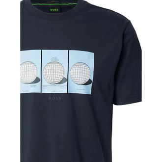HUGO BOSS Graphic Print T-Shirt - Navy