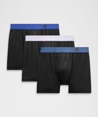 lululemon Boxer Always In Motion Trio pour Hommes - 13 cm - Blue/Noir - Taille S