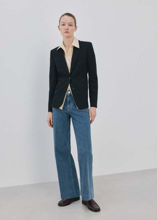 Mango Jean large avec poches bleu moyen - Femme - 32 - MANGO