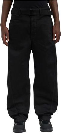 Christophe Lemaire Homme, Jeans, Noir, Taille: M Twisted Belted Pants