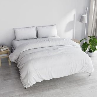 Italian Bed Linen Bettbezug Natural Color Doubleface, Leinen, Burgunder/Creme, Doppelte