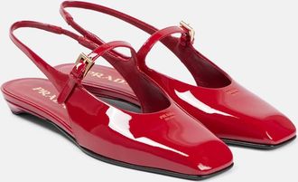 Prada Ballerines slingback en cuir verni