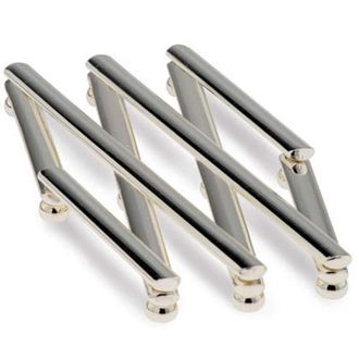 Silberkanne Topfuntersetzer Schere ausziehbar (bis 55 cm) | Premium Silber Plated versilbert | Top Verarbeitung