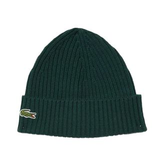 Lacoste Klassische Wollm&uuml;tze mit gr&uuml;nem Krokodil - - Accessories - Herren - Gr&uuml;n - ONE SIZE