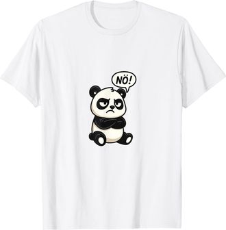 Hello Kitty Grummeliger Panda N&ouml; mit verschr&auml;nkten Armen Lustig T-Shirt