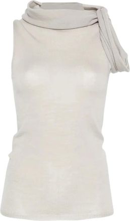 Rick Owens Femme, Tops, Gris, Taille: 36 FR Twist Top Pearl