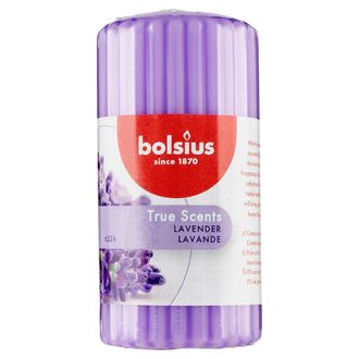 Bolsius Bolsius Gerippte S&auml;ule Lavendel 120/58 mm, Wachs, Lila, Einheitsgr&ouml;&szlig;e