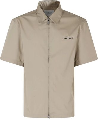Carhartt Work in Progress Homme, Chemises, Brun, Taille: L Postal Zip Shirt