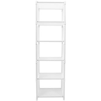 NUOBESTY Faltbares Eck Schuhregal 6 Ebenen aus Robustem Material Wei&szlig; Platzsparender Schuhorganizer f&uuml;r Eingangsbereich und Zuhause