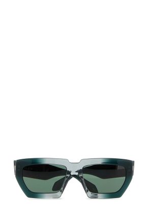 Alaia SUNGLASS Dark Green Acetate Sunglasses - Green