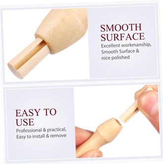 DOITOOL 20 Stück Teiliges Holzgriff Punch Needle Handles Langlebig Umweltfreundlich Tragbar und Leicht Installieren für Trockenfilzen und DIY Filzprojekte