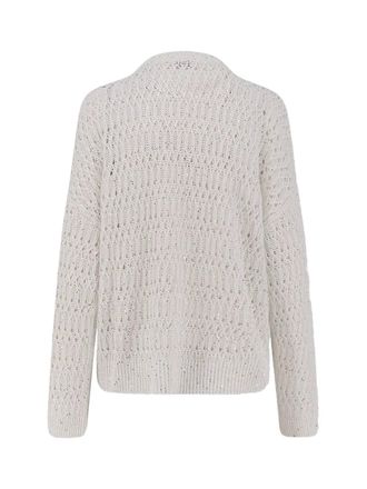 Brunello Cucinelli Open Knit Linen Sweater - Beige