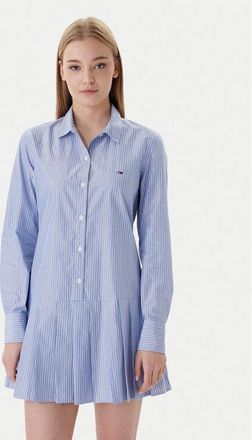 Tommy Jeans Hemdkleid Party DW0DW22635 Blau Regular Fit