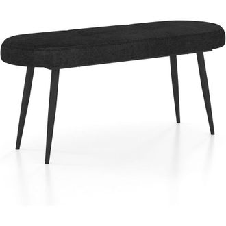 Costway Banc Entree 113 cm pour 2 Personnes, 300 kg Large Capacit&eacute;, Coussin Rembourr&eacute; en Eponge, Banc &agrave; Chaussures, Coussinets Antid&eacute;rapants, Pieds