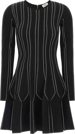 Elisabetta Franchi Robe Au Genou - Noir