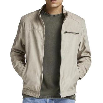 Jack & Jones Veste Su&eacute;dine Gris Clair Homme Tano Gris XXL