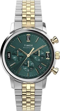 Timex Uhren - Quarz-Analoguhr Marlin Quartz Chronograph - Gr. unisize - in Silber - für Damen
