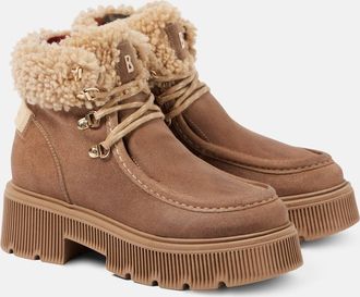 Bogner Schnürstiefel Turin aus Veloursleder mit Shearling