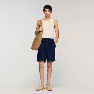 Sandro Leinenshorts mit Elastikbund