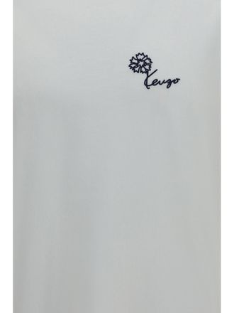 Kenzo Mens T-Shirt Tulip Off White Cotton T-Shirts And Polos