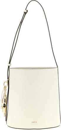 Furla Femme, Sacs, Blanc, Taille: ONE Size Small Roxie Bucket Bag